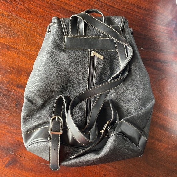 Bags | Vintage 9s Faux Leather Esprit Backpack | Poshmark